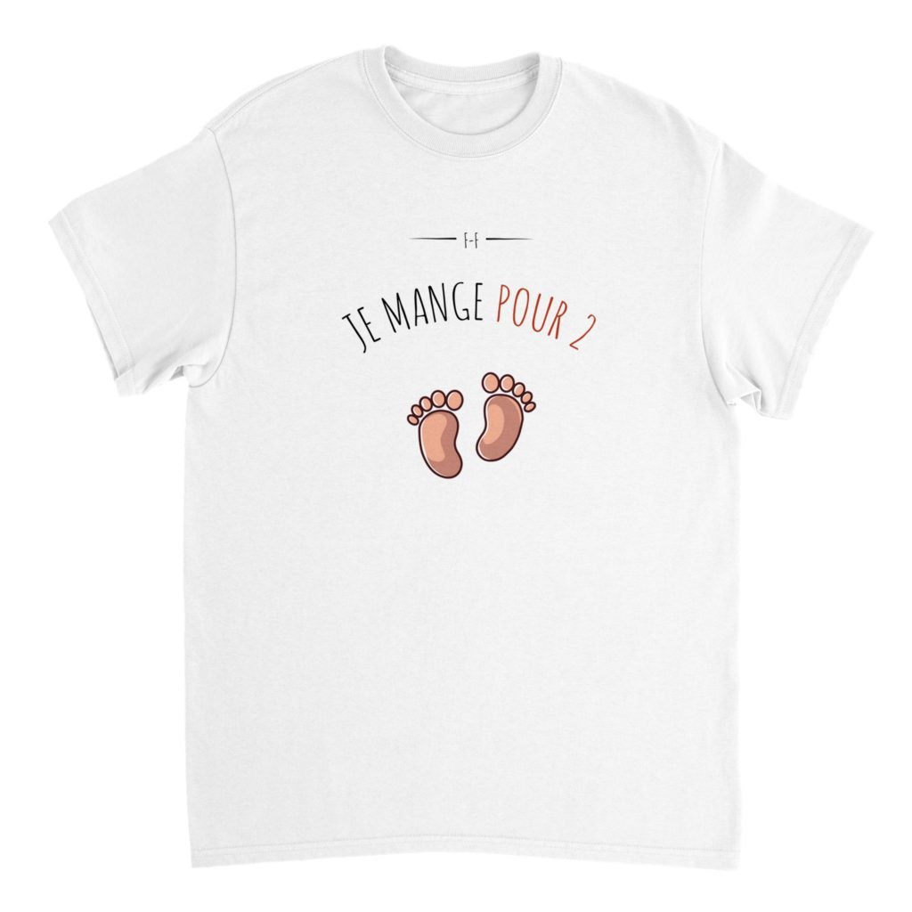 Je mange pour 2 - Fifty-Fiftee - T-shirts, mugs humoristiques